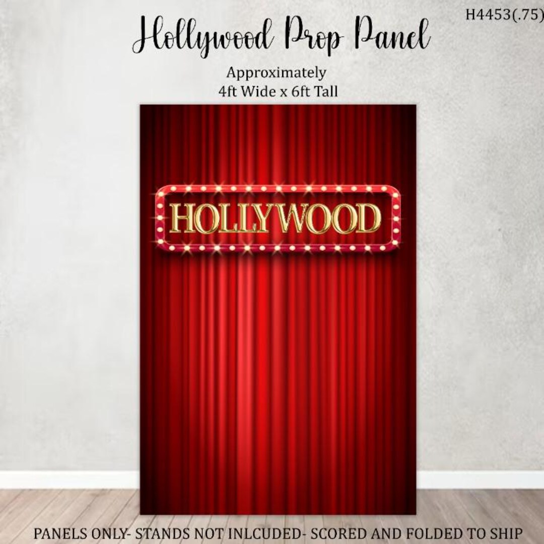 H4453- 6 Ft Hollywood Coroplast Party Panel Props Decorations NO STANDS ...