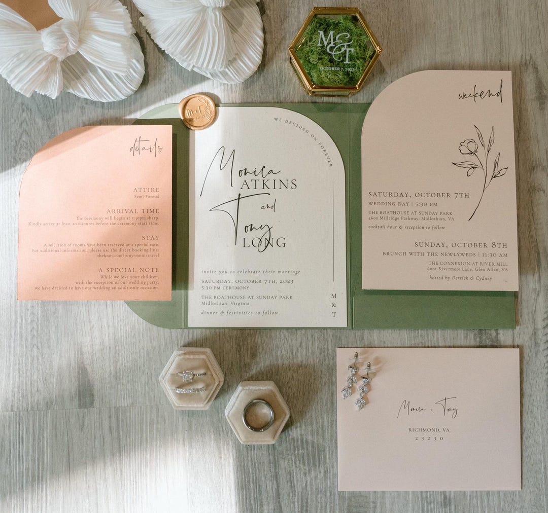 Monica | Wedding Invitation Suite - Etsy