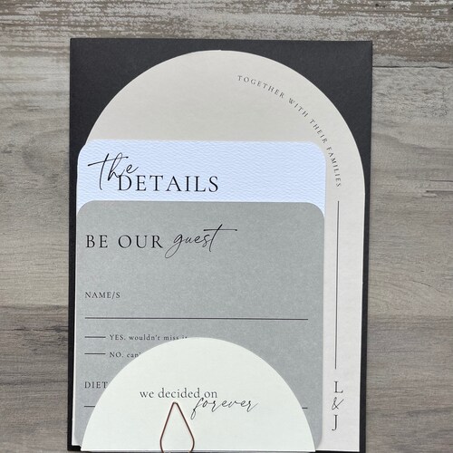 Modern Wedding Invitation Set Arch Wedding Invitation Blush - Etsy