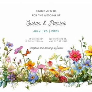 Watercolor Floral Borders - Wild Floral Borders - Wild Flowers ...
