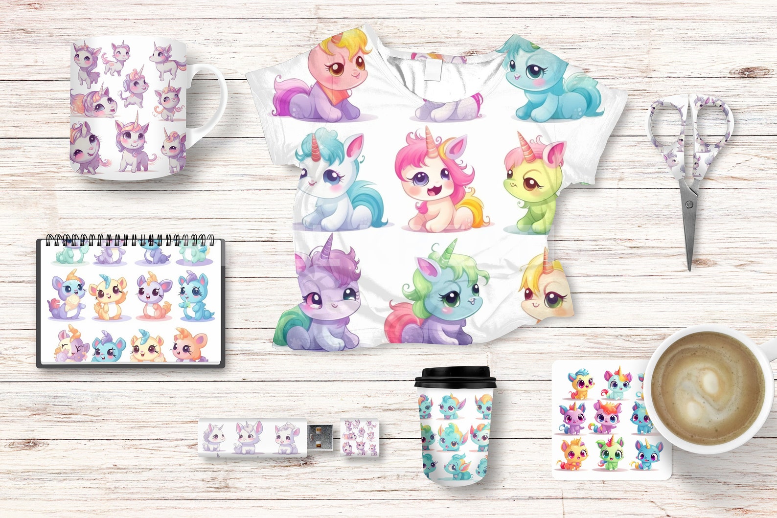 Lovely Emoji Clipart of Unicorn, Digital Paper Vol.1, Cute Emoji ...