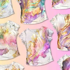 Gold Glittering Sweet Alcohol Ink Digital Paper Volume 1,alcohol Ink ...