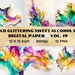 Gold Glittering Sweet Alcohol Ink Digital Paper Vol. 19, Alcohol Ink ...