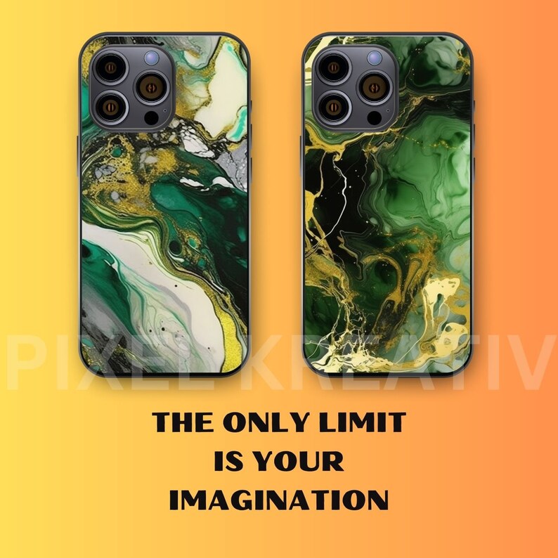 Polished Luxury Black, Green, Gold Marble Digital Paper - Seamless ...