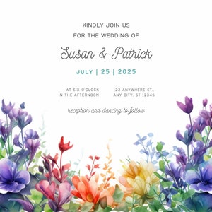 Watercolor Floral Borders - Wild Floral Borders - Wild Flowers ...