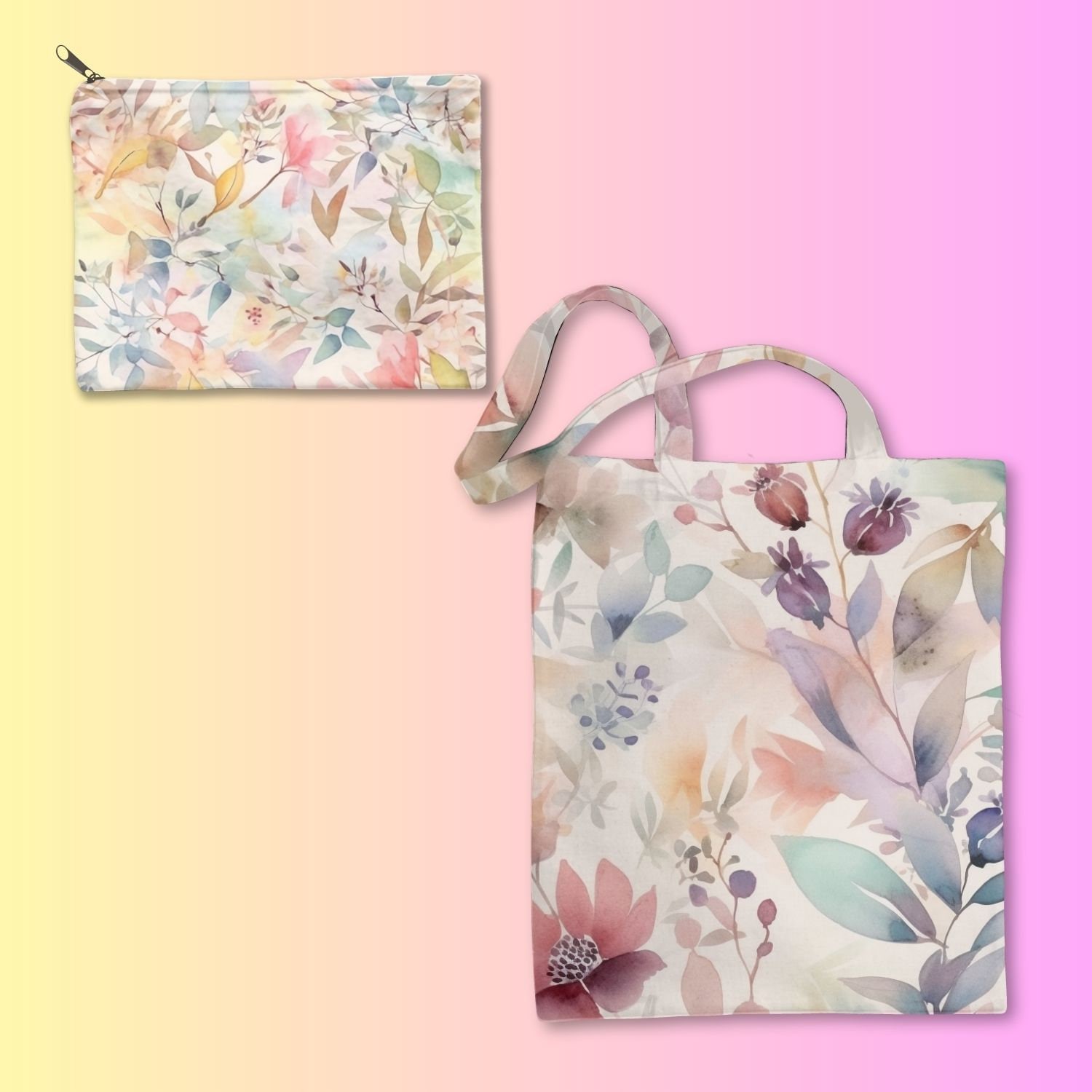 Digital Watercolor Floral Paper, Pastel Flowers Digital Paper ...