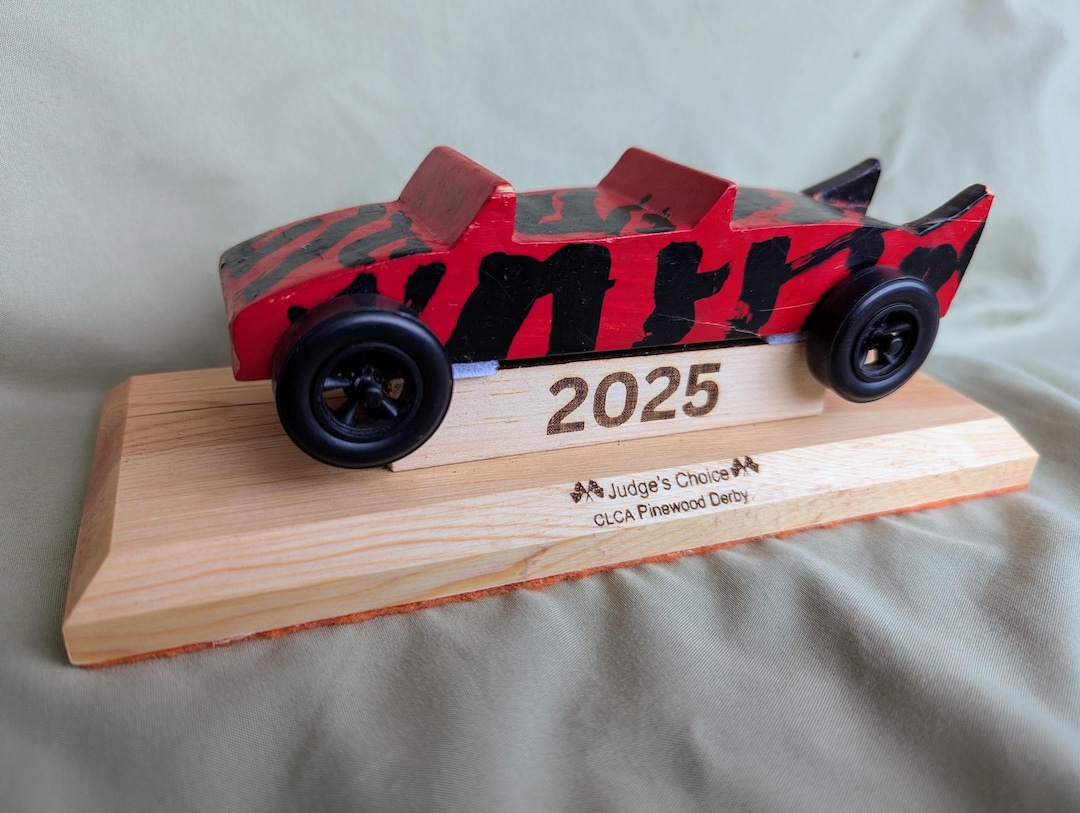 Individual - Pinewood Derby Trophy Car Stand - Etsy