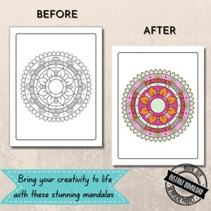 Colouring Pages Mandala Colouring Pages Adult Colouring | Etsy