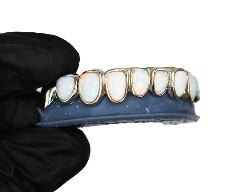 Bottom 10 Grillz W 8 Opal Teeth - Etsy