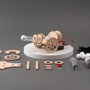 DIY Kit Cannon Ball Launcher Educational STEM Toy for Kids, Fun Science ...