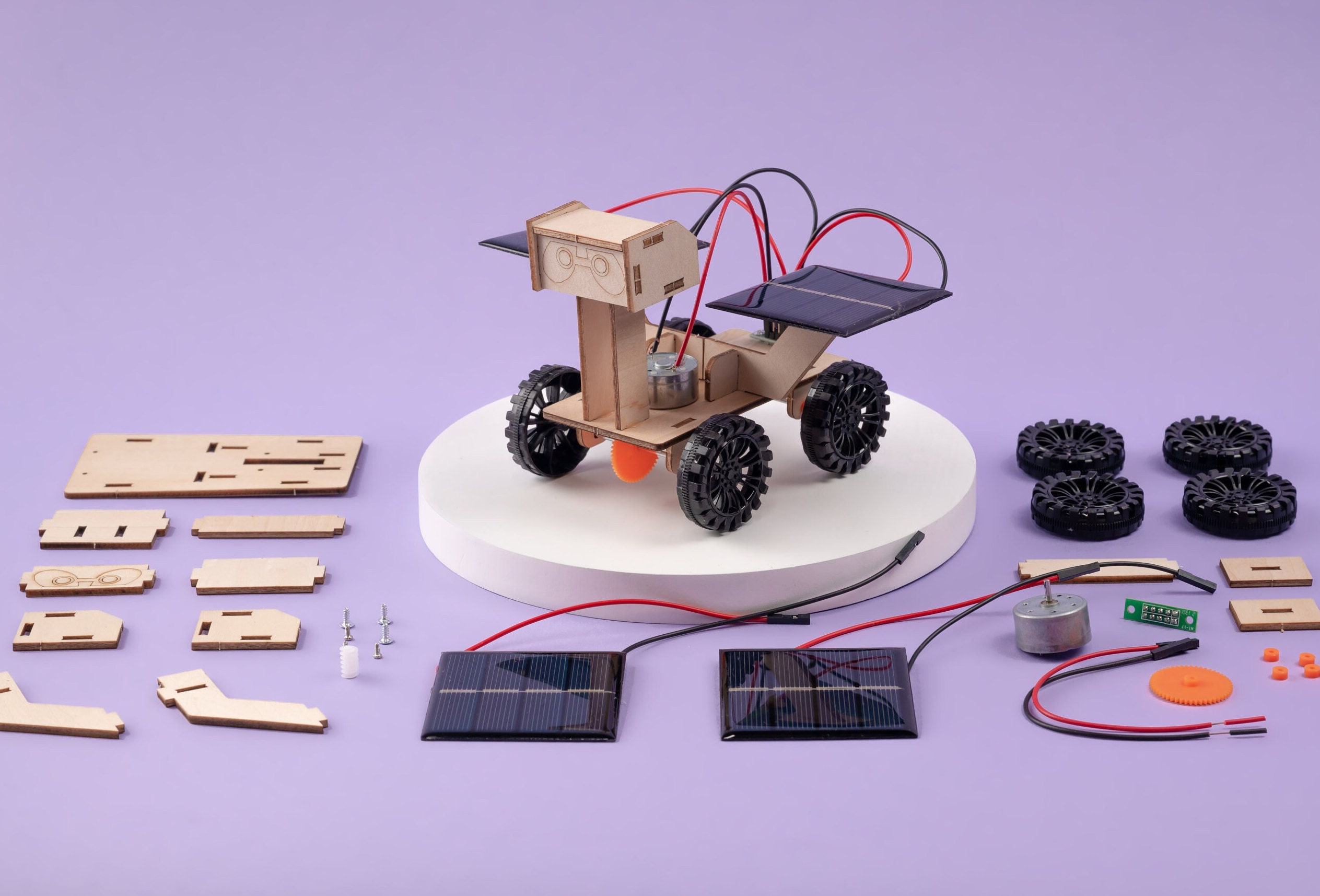 DIY Kit Solar Powered Mars Exploration Rover Educational STEM Toy for ...