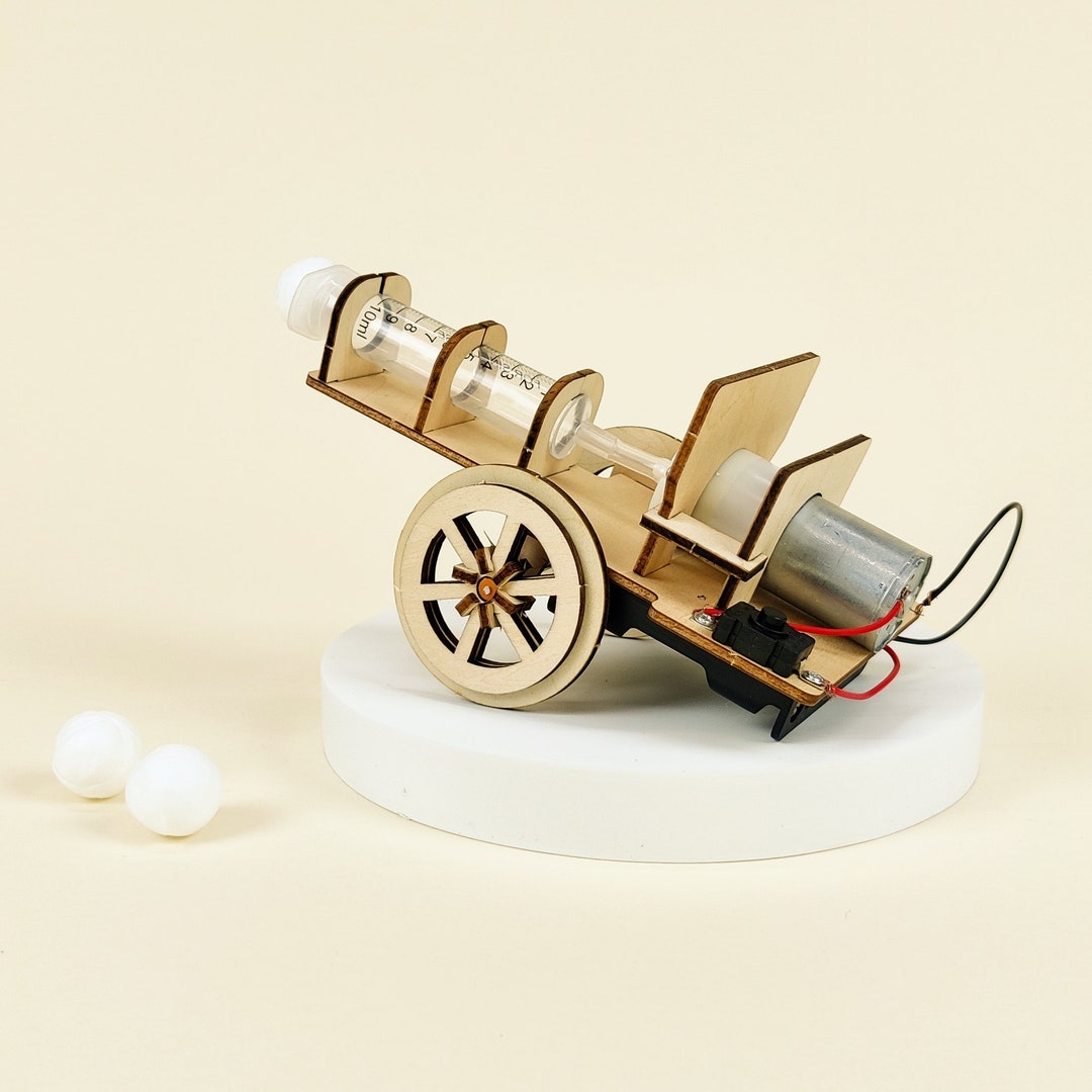 DIY Kit Cannon Ball Launcher Educational STEM Toy for Kids, Fun Science ...