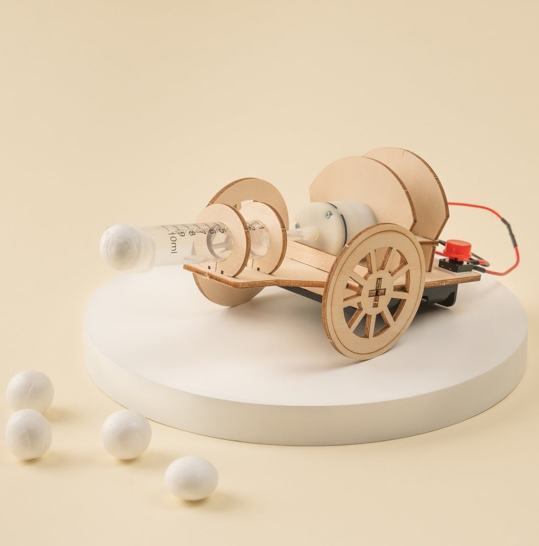 DIY Kit Cannon Ball Launcher Educational STEM Toy for Kids, Fun Science ...