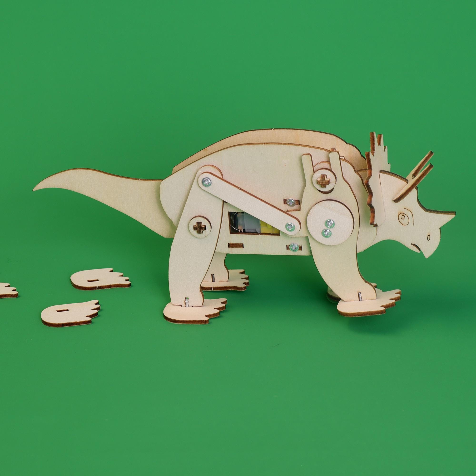 DIY Kit Dinosaur Robot Triceratops - Educational STEM Toy for Kids, Fun ...