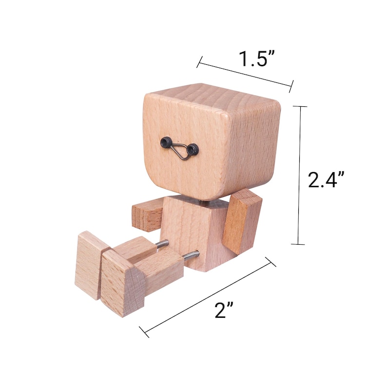 Moodbot Buddy - Wooden Expression Robot (1 Set) - Etsy