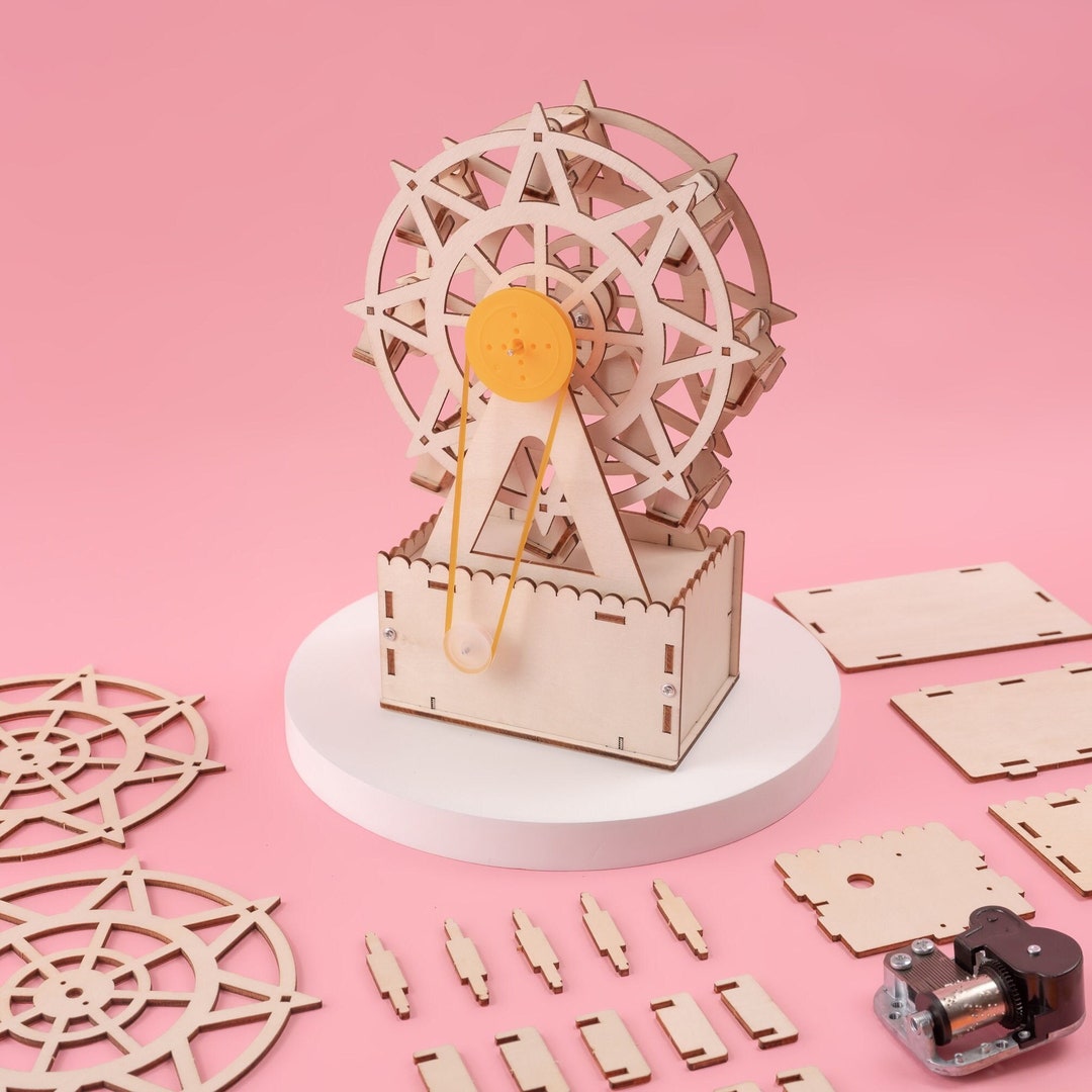 Personalizable DIY Kit Music Box Ferris Wheel - Free Personalization ...
