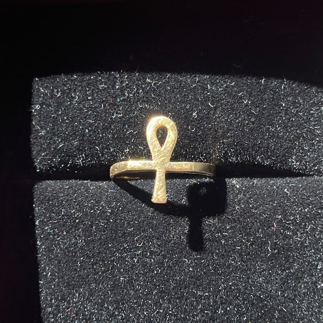 Vintage 14k Gold Ankh Ring - Etsy