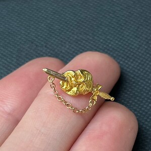 Vintage 14k Gold Sword Through Head Pin / Extender - Etsy