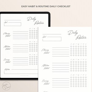 Daily Routine Planner, Day Routine Printable Habit Chart, Morning ...