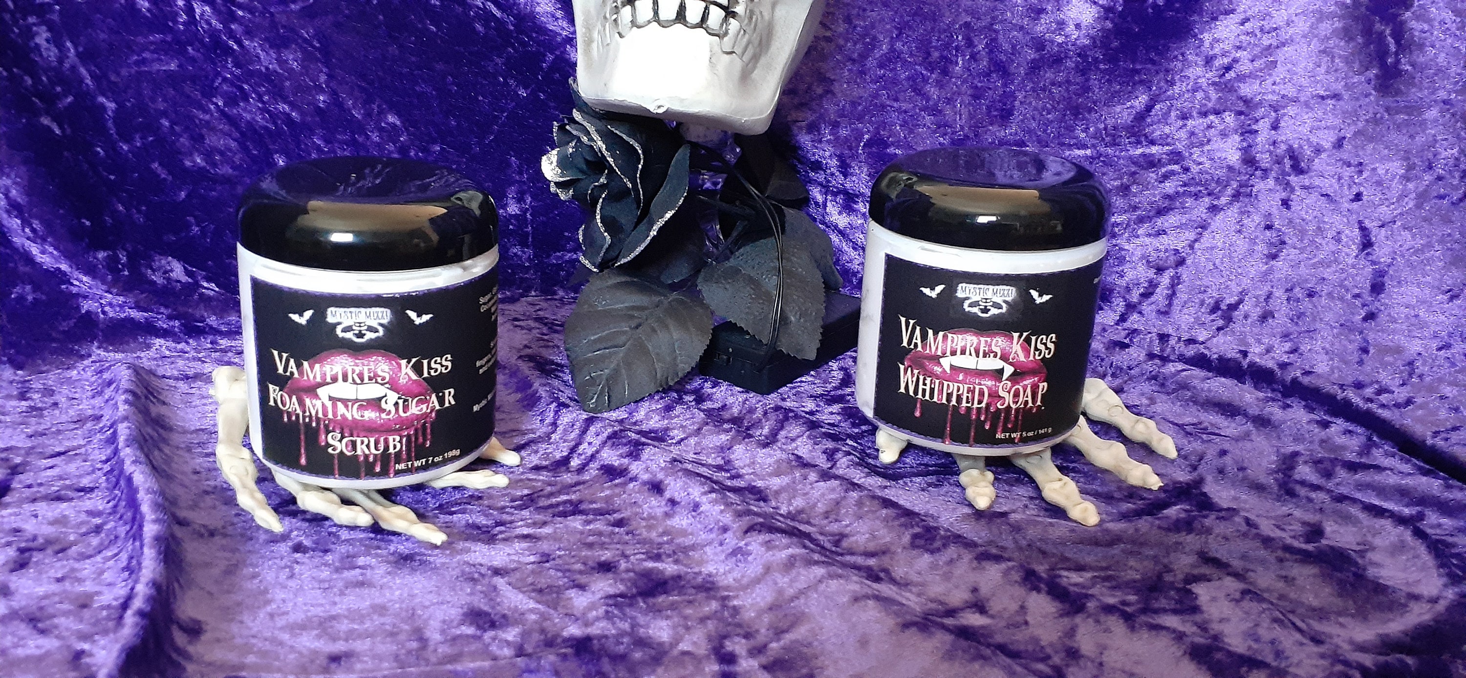 Vampires Kiss Whipped Soap, Foaming Sugar Scrub, Wicked, Shaving Cream ...
