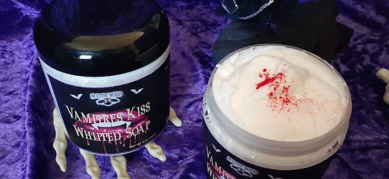 Vampires Kiss Whipped Soap, Foaming Sugar Scrub, Wicked, Shaving Cream ...