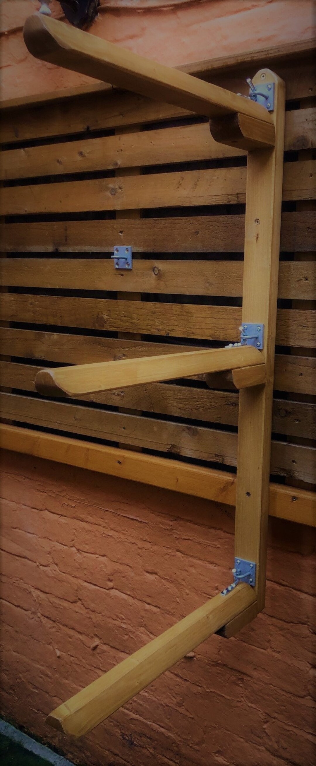 Collapsible Triple Wall Mounted Saddle Rack Portable Folding Travel ...