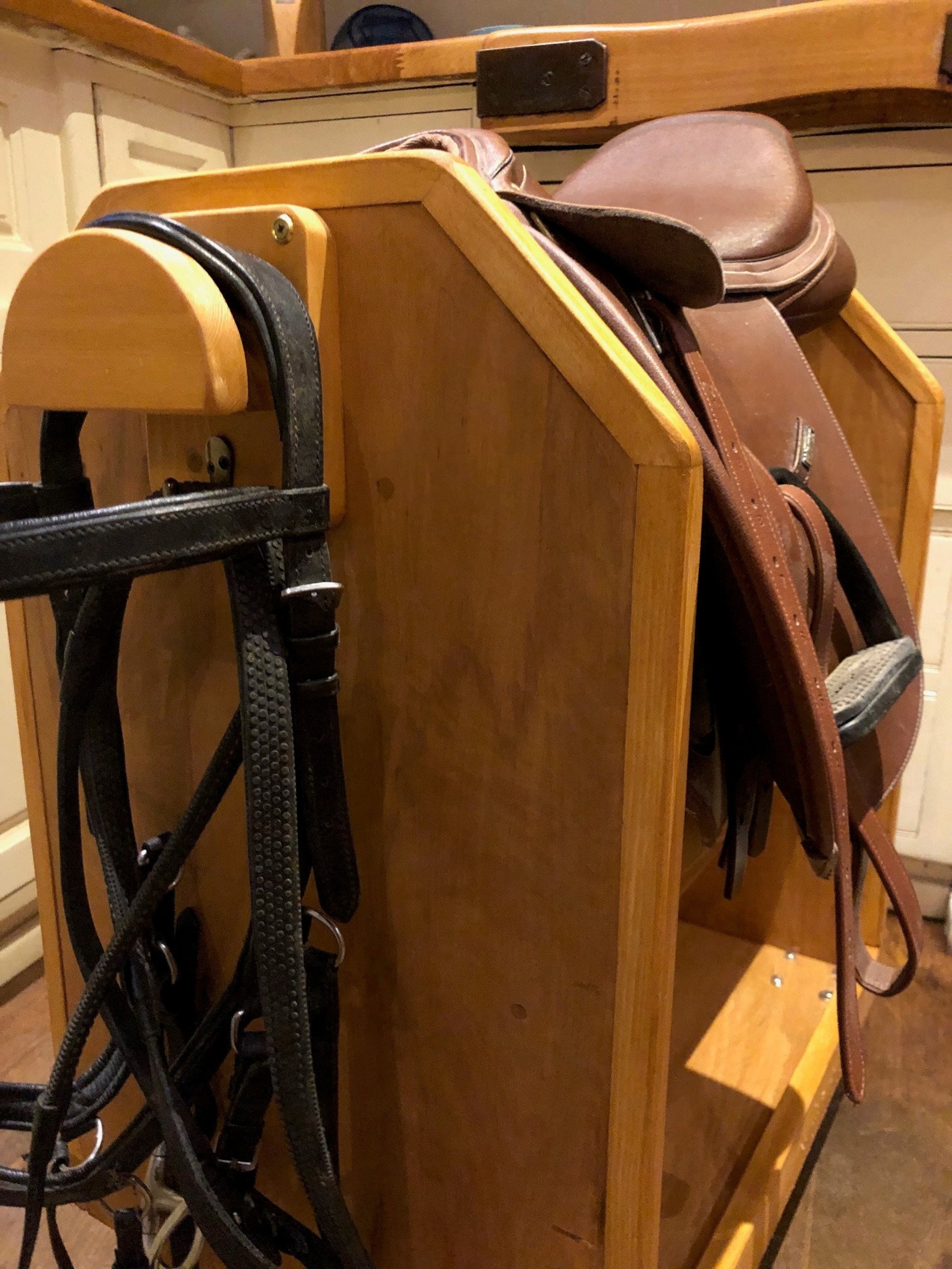 Rustic Handmade Tack Buddy Saddle/bridle Rack on Wheels Tack Trolley ...
