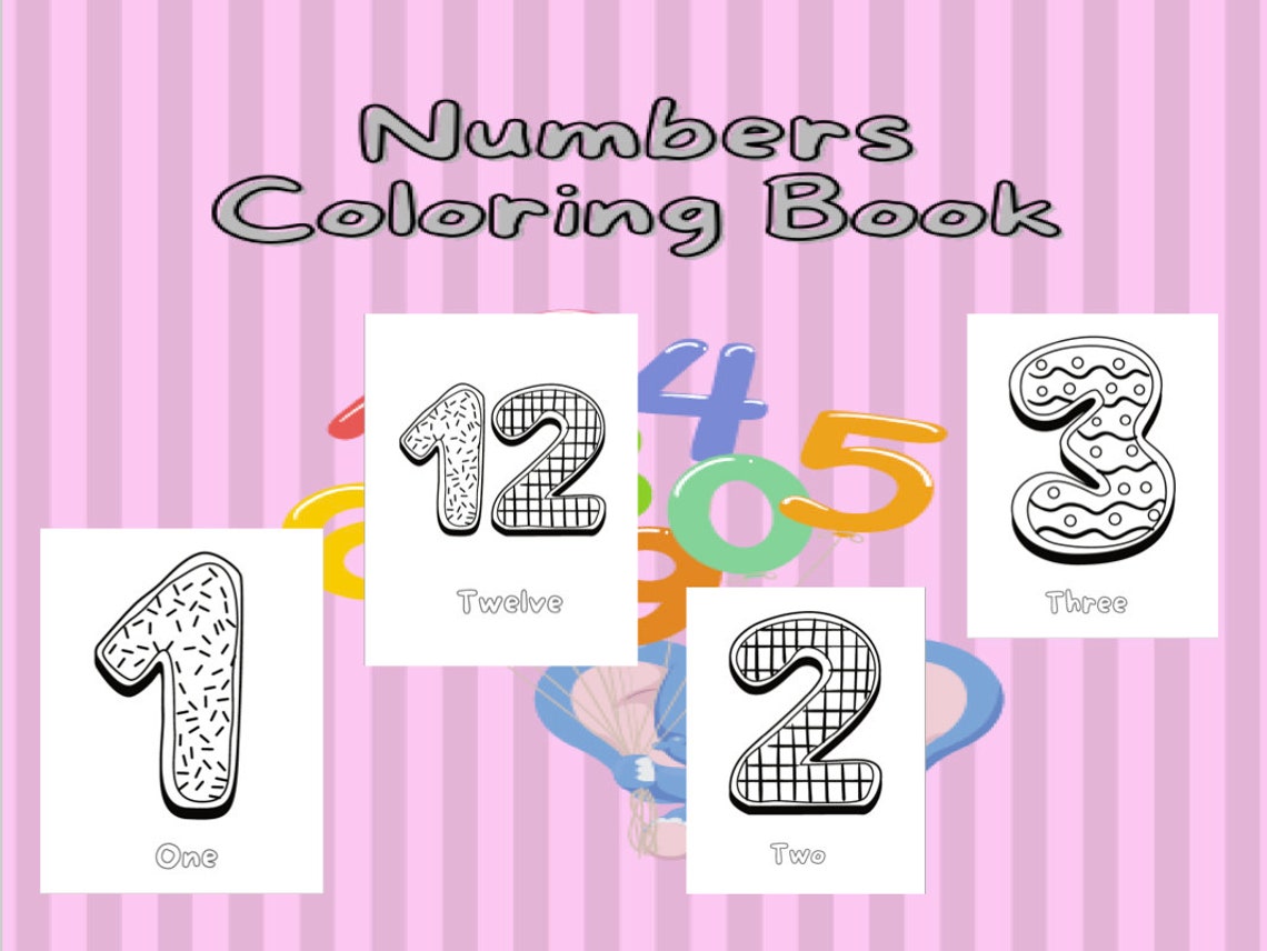 1-50 Number Coloring Book for Kids - Etsy