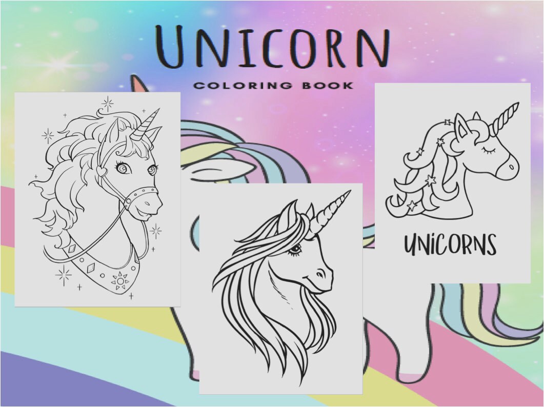Unicorn Coloring Book for Kids 40 Pages - Etsy
