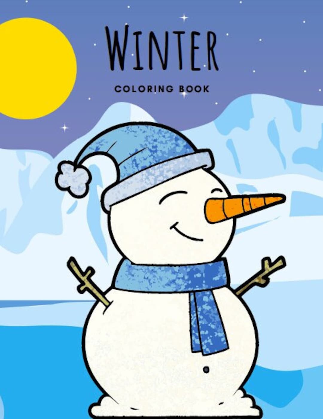 Winter Coloring Book for Kids 55 Pages - Etsy