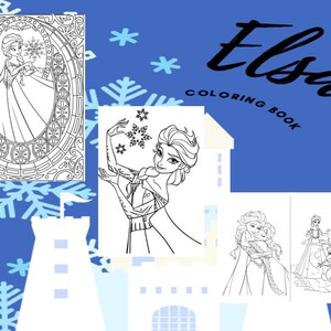 Frozen Elsa Coloring Book for Kids 21 Pages - Etsy