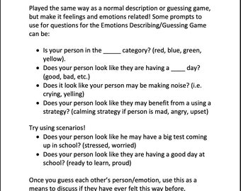 Emotions Game Guess Who - Etsy