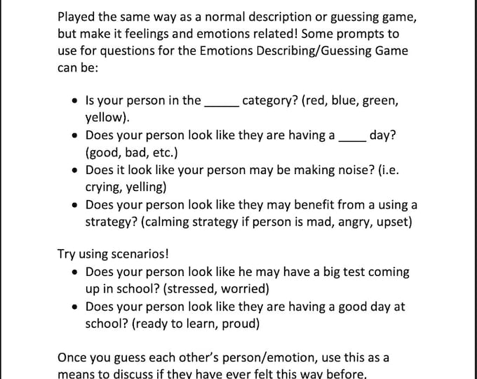 Emotions Game - Guess Who! - Etsy Canada