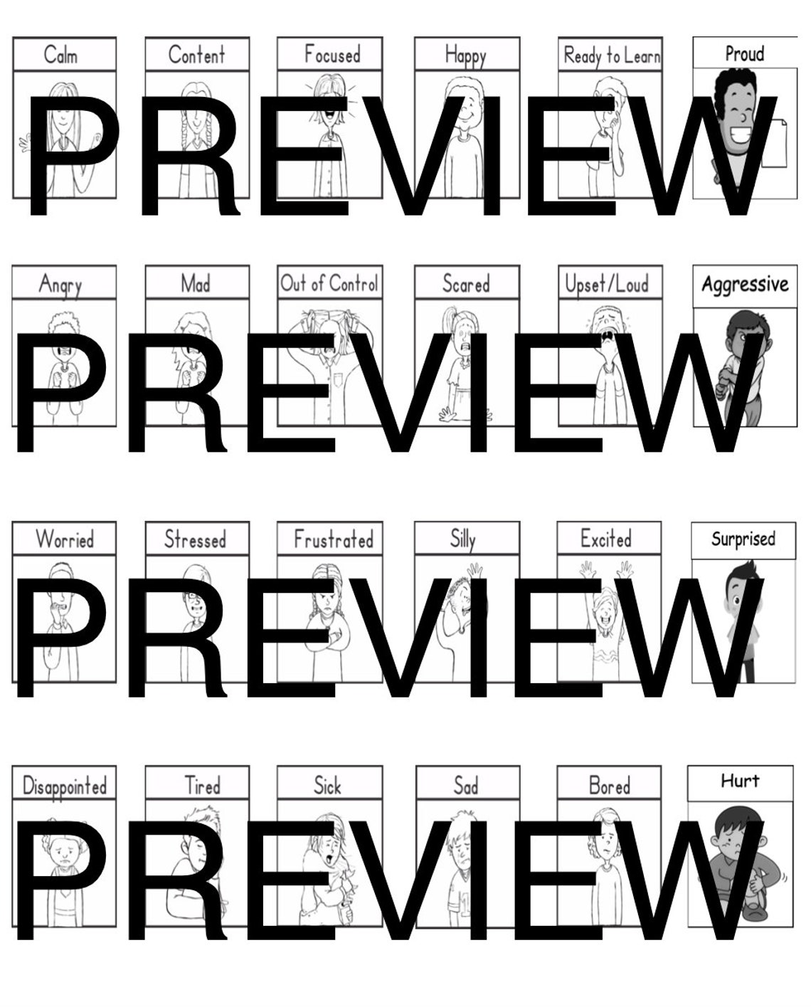 Emotions Game - Guess Who! - Etsy