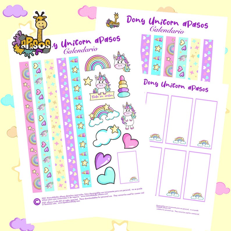Dony Unicorn Collection 14 Sheets Pack - Etsy