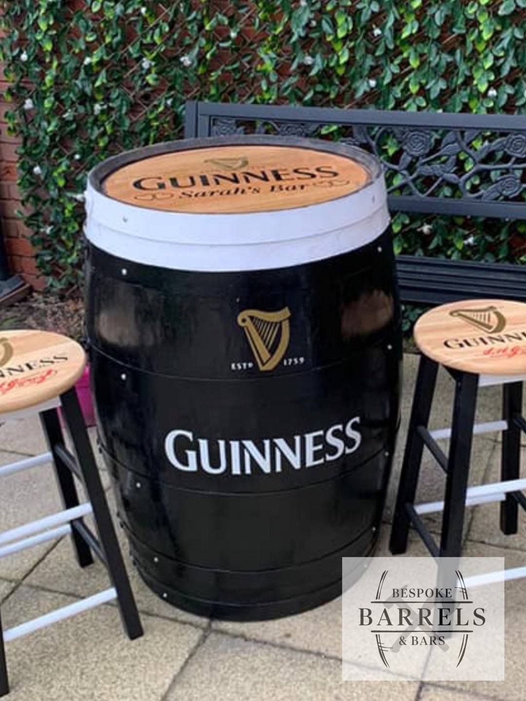 Guinness Style Barrel Table Barrel Guinness Barrel St - Etsy