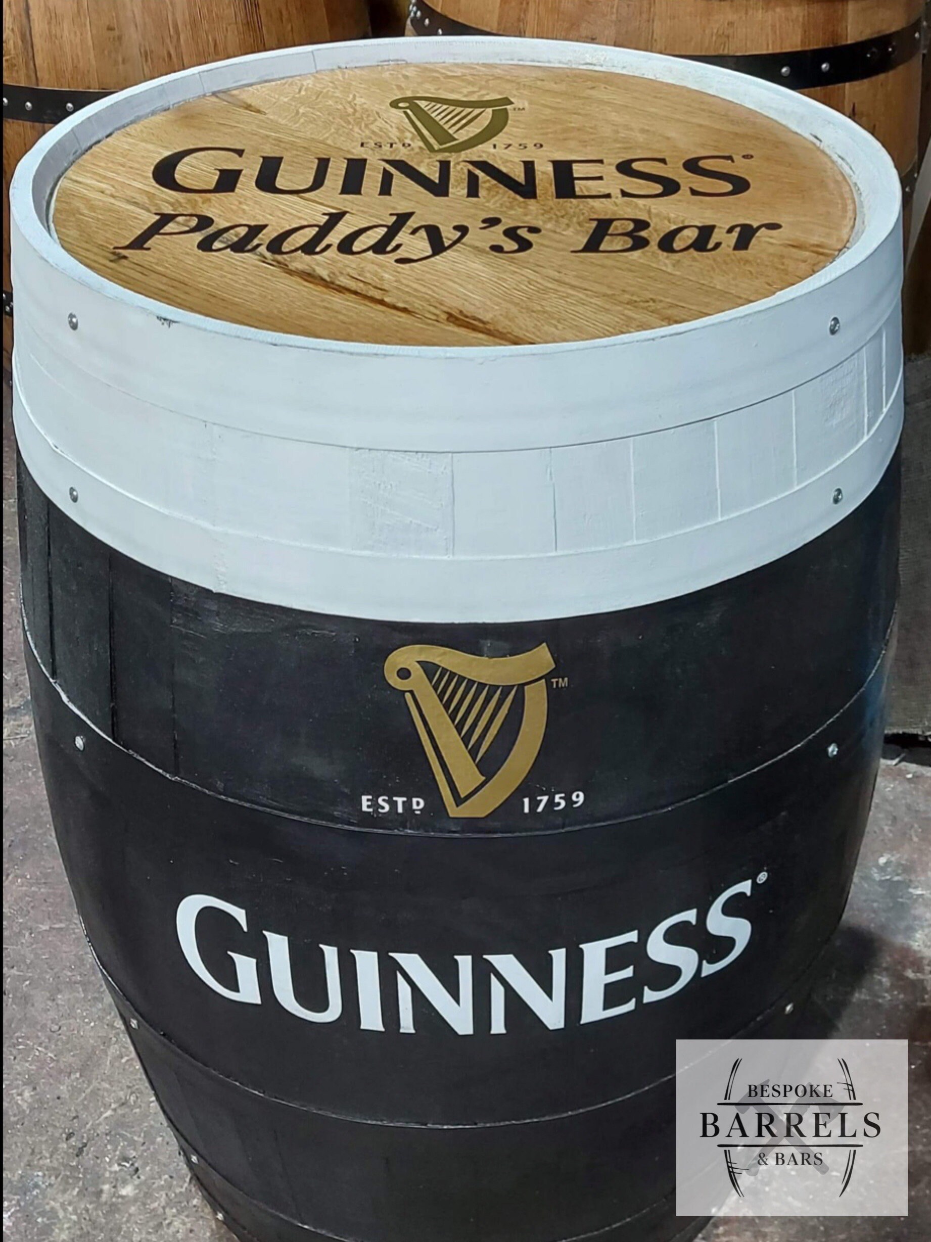 Guinness Style Barrel Table, Barrel, Guinness Barrel, St Patricks Day ...