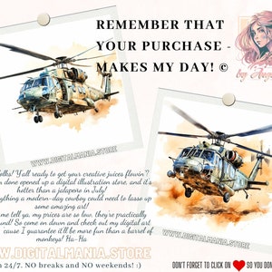 Air Force Helicopter Clipart - Watercolor Helicopter Art - Air Force ...