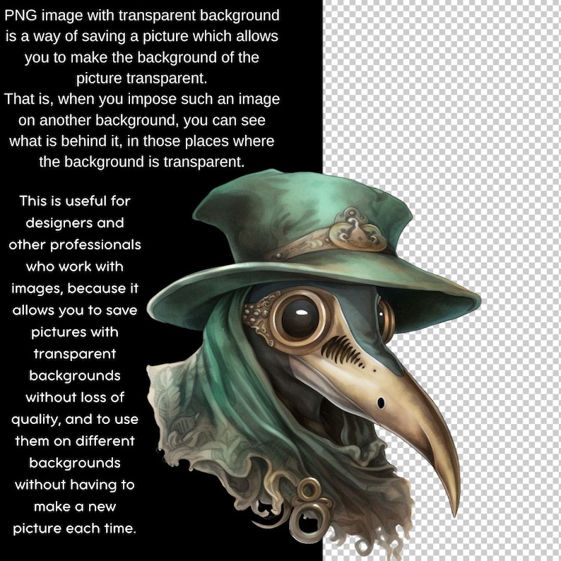 Watercolor Plague Doctor Clipart PNG Plague Doctor Bundle - Etsy