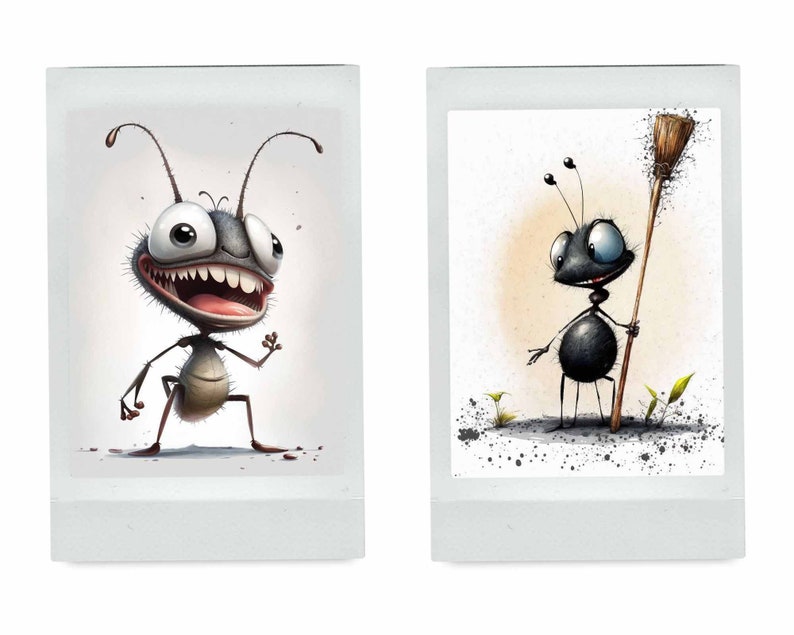 Funny Ants Bundle 18 JPG Files Ants Illustration Ants Digital - Etsy