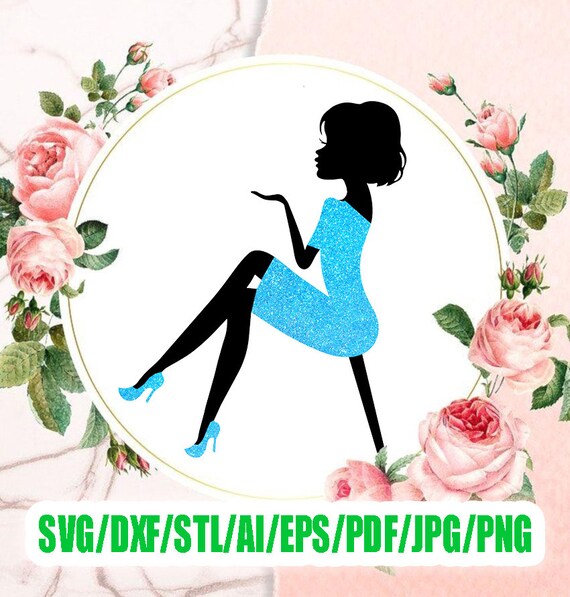 SVG Cake Topper Sitting Girl the Square Girl Silhouette Cake - Etsy
