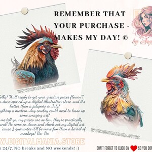 Stylish Roosters Clipart 10 PNG - Rooster Illustration Roosters PNG ...