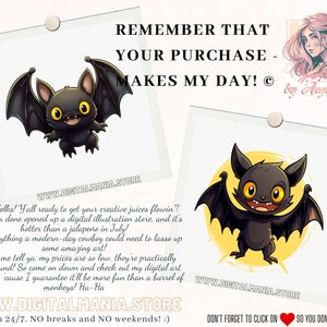 Cartoon Cute Bats Clip Art 12 JPG - Halloween Clip Art Vampire Bats Mix ...