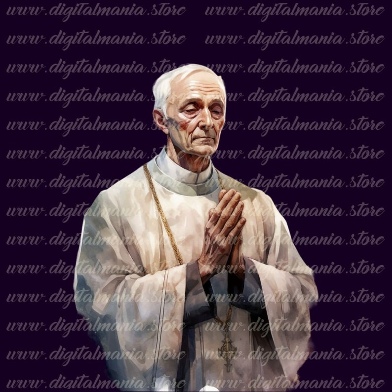 Watercolor Priests Transparent PNG Baptism Illustration - Etsy