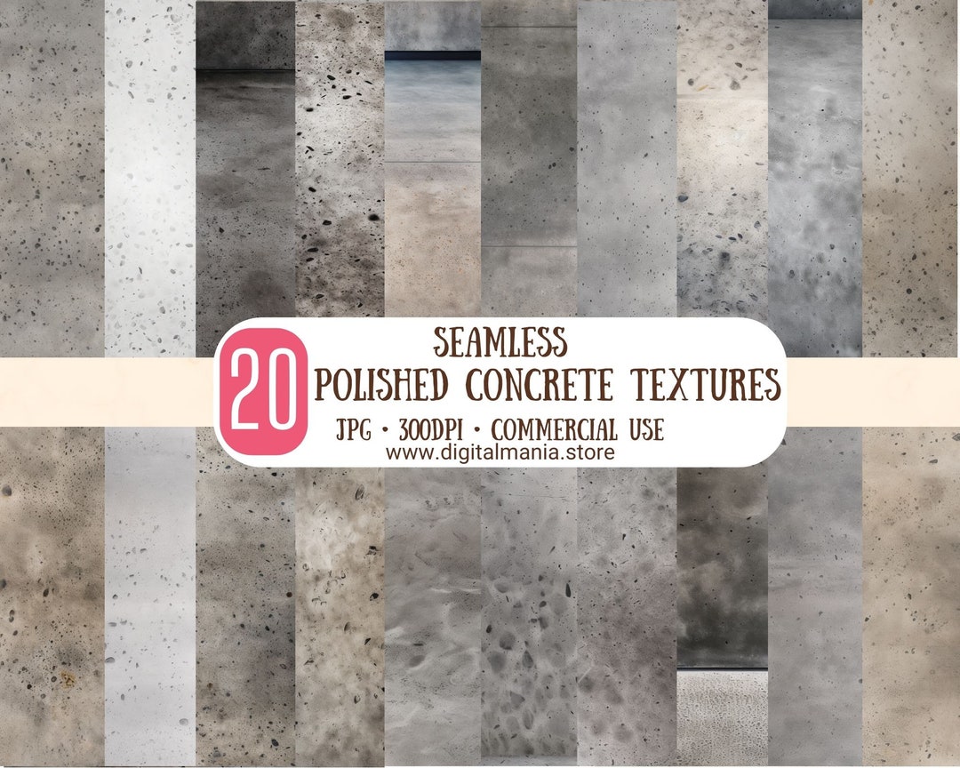 Polished Concrete Textures Seamless Digital Paper - Polished Concrete ...