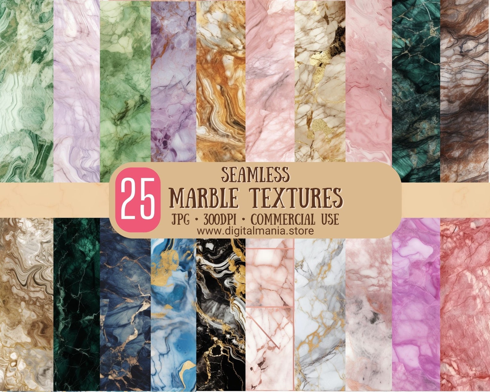 Colorful Marble Textures Seamless Digital Paper Marble Digital Paper ...