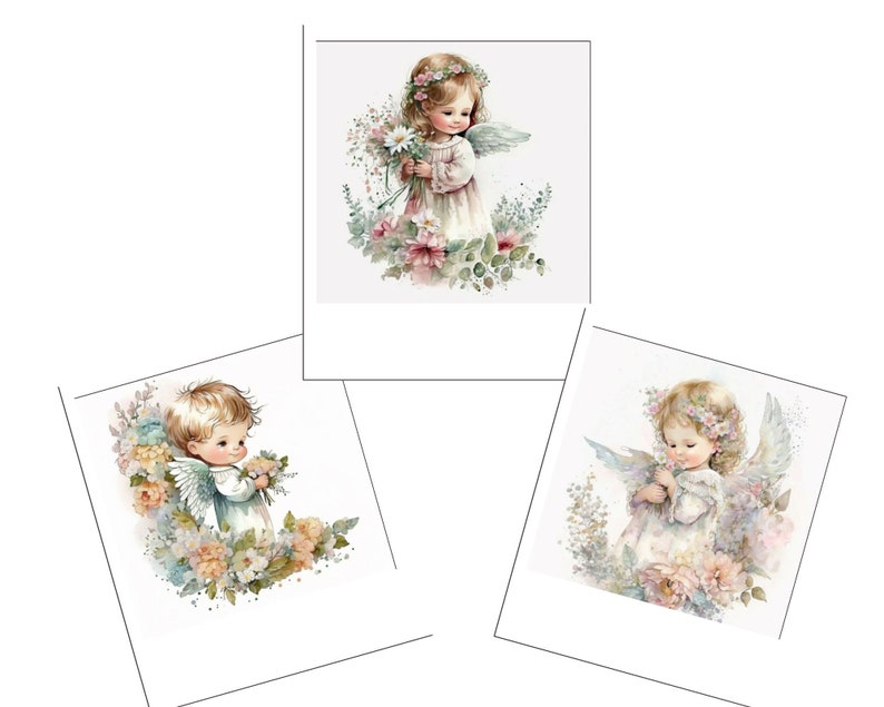 Dziecko anioły clipart 12 plików JPG śliczne anioły ilustracja - Etsy Polska