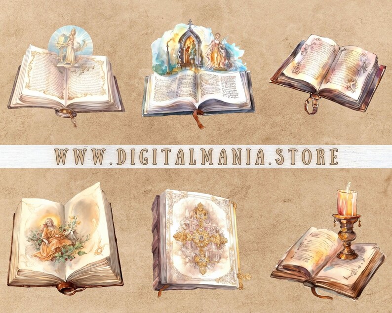 Common Books Clipart 20 PNG Bible Illustrations PNG Baptism - Etsy