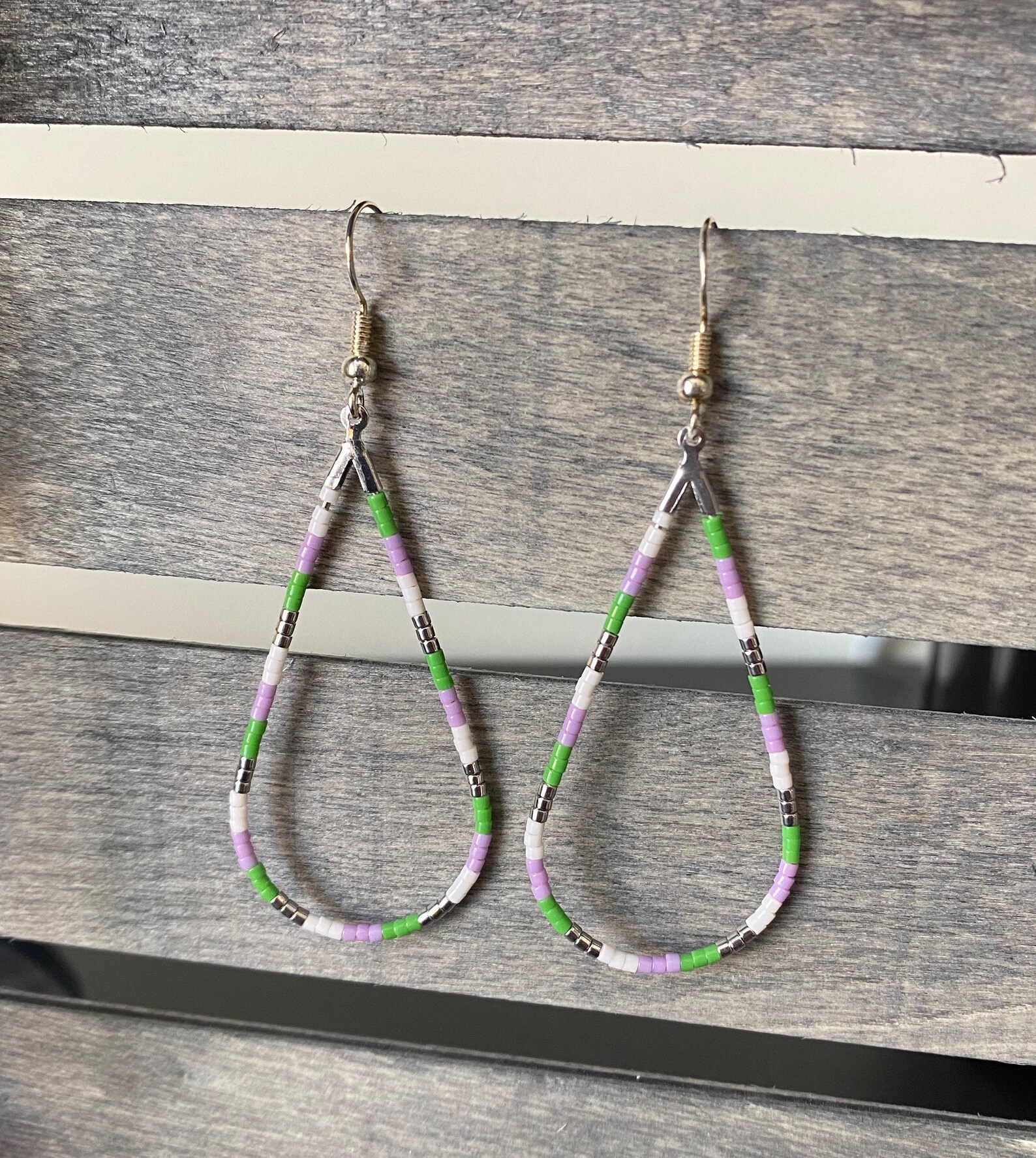 Seed Bead Tear Drop Earrings - Etsy