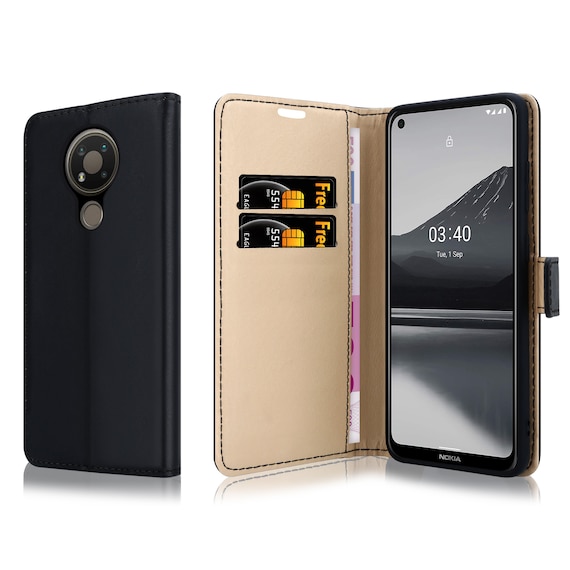 Luxury Black Wallet Leather Case for Nokia 3.4 Flip Cover | Etsy UK